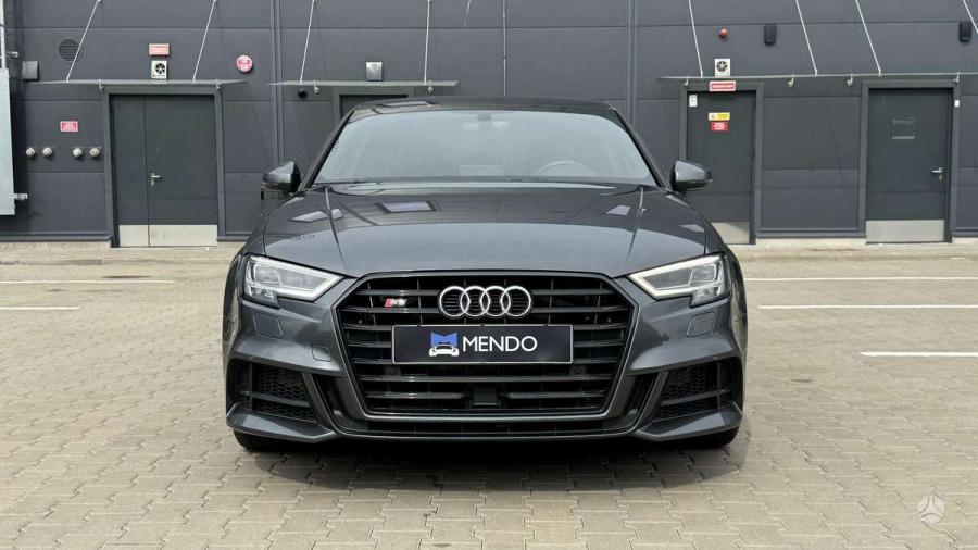 Grey Audi S3 2018 in Vilnius, with an engine capacity of 1.98 L and mileage of 163 thousand km for 21690 €, photo 8 on AUTOMOTO.COM.LV