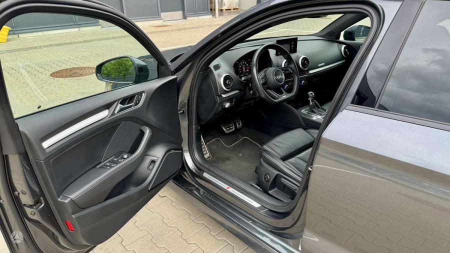 Grey Audi S3 2018 in Vilnius, with an engine capacity of 1.98 L and mileage of 163 thousand km for 21690 €, photo 14 on AUTOMOTO.COM.LV
