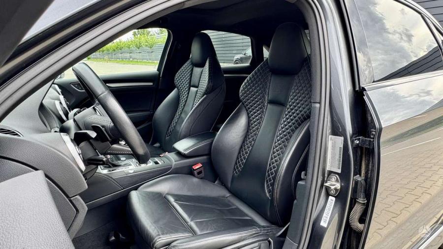 Grey Audi S3 2018 in Vilnius, with an engine capacity of 1.98 L and mileage of 163 thousand km for 21690 €, photo 16 on AUTOMOTO.COM.LV