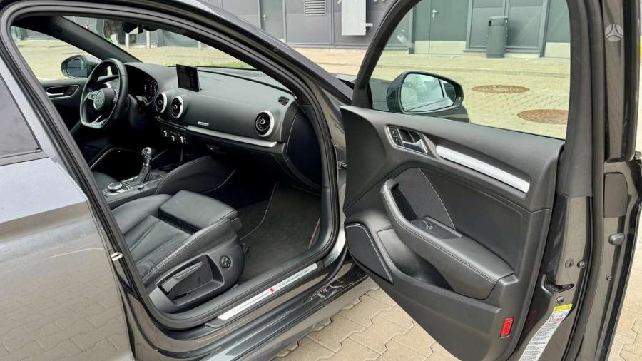Grey Audi S3 2018 in Vilnius, with an engine capacity of 1.98 L and mileage of 163 thousand km for 21690 €, photo 21 on AUTOMOTO.COM.LV