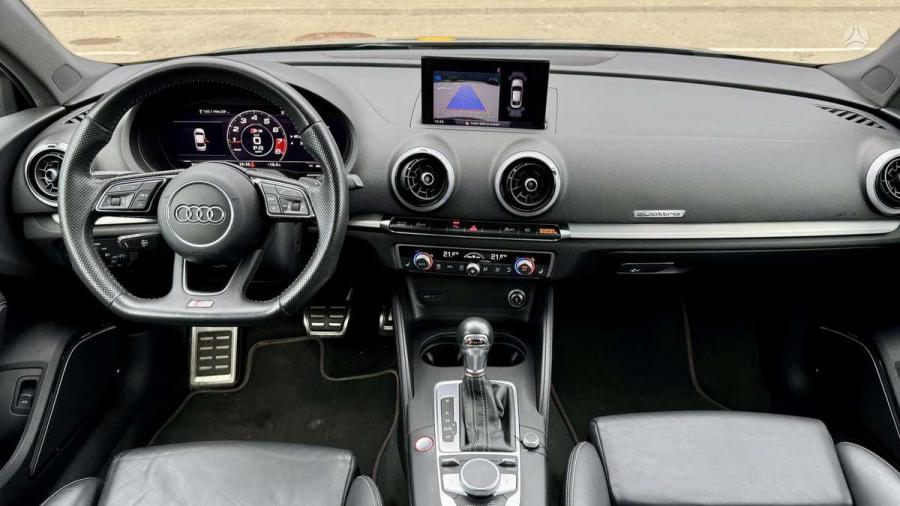 Grey Audi S3 2018 in Vilnius, with an engine capacity of 1.98 L and mileage of 163 thousand km for 21690 €, photo 23 on AUTOMOTO.COM.LV