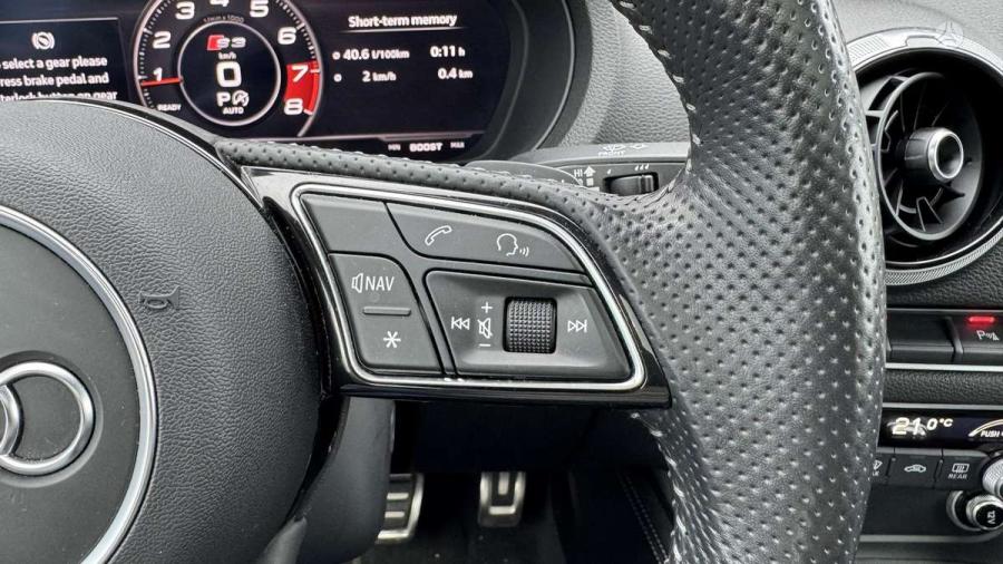 Grey Audi S3 2018 in Vilnius, with an engine capacity of 1.98 L and mileage of 163 thousand km for 21690 €, photo 26 on AUTOMOTO.COM.LV