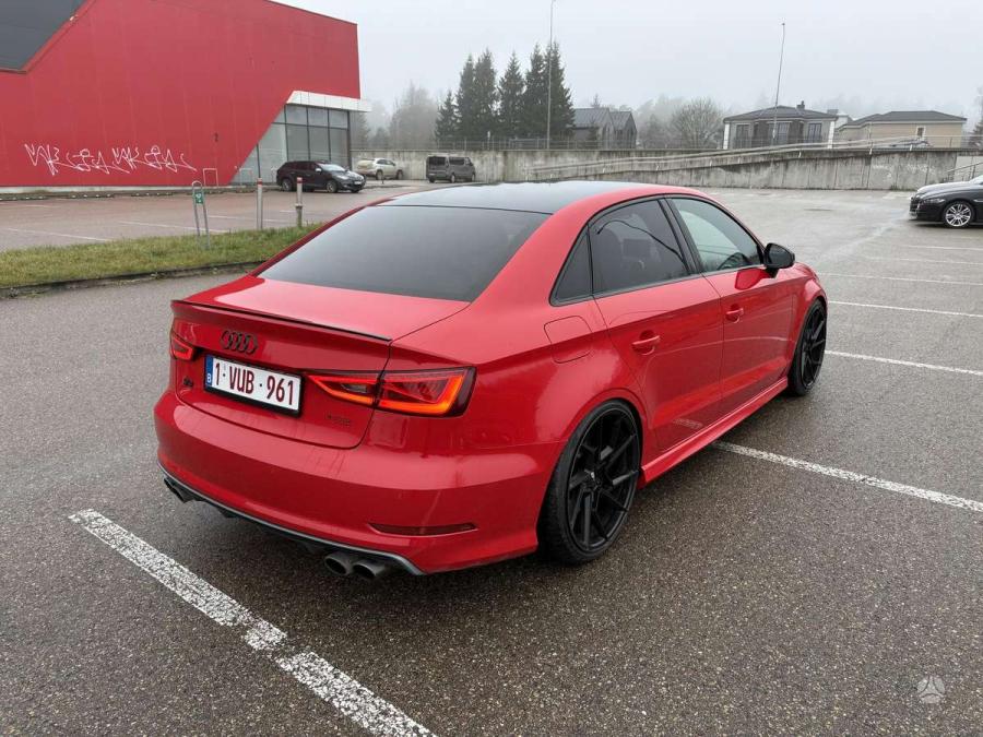 Red Audi S3 2016 in Vilnius, with an engine capacity of 1.98 L and mileage of 141 thousand km for 14999 €, photo 5 on AUTOMOTO.COM.LV