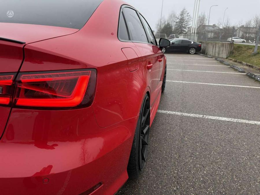 Red Audi S3 2016 in Vilnius, with an engine capacity of 1.98 L and mileage of 141 thousand km for 14999 €, photo 11 on AUTOMOTO.COM.LV