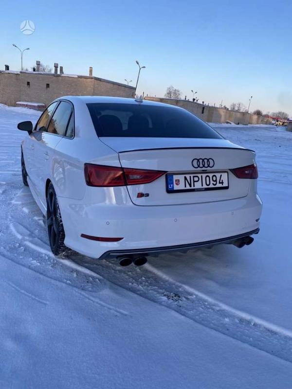 White Audi S3 2015 in Marijampole, with an engine capacity of 1.98 L and mileage of 138 thousand km for 18000 €, photo 5 on AUTOMOTO.COM.LV