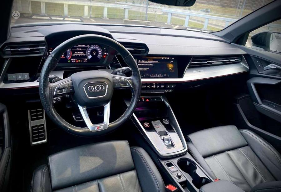 Balts Audi S3 2022 Viļņa, ar dzinēja tilpumu 1.98 L un nobraukumu 50 tūkst. km par 32900 €, foto 22 vietnē AUTOMOTO.COM.LV