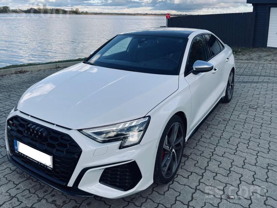 Balts Audi S3 2024 Liepāja, ar dzinēja tilpumu 2.00 L un nobraukumu 14 tūkst. km par 55000 €, foto 1 vietnē AUTOMOTO.COM.LV