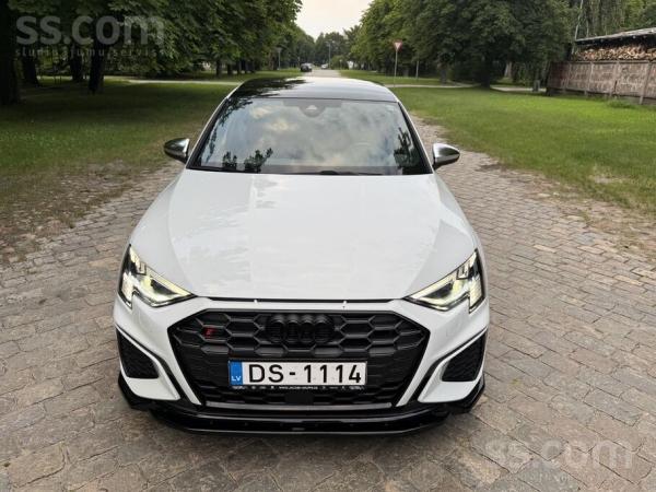 White Audi S3 2024 in Liepaja, with an engine capacity of 2.00 L and mileage of 19 thousand km for 56900 €, photo 3 on AUTOMOTO.COM.LV