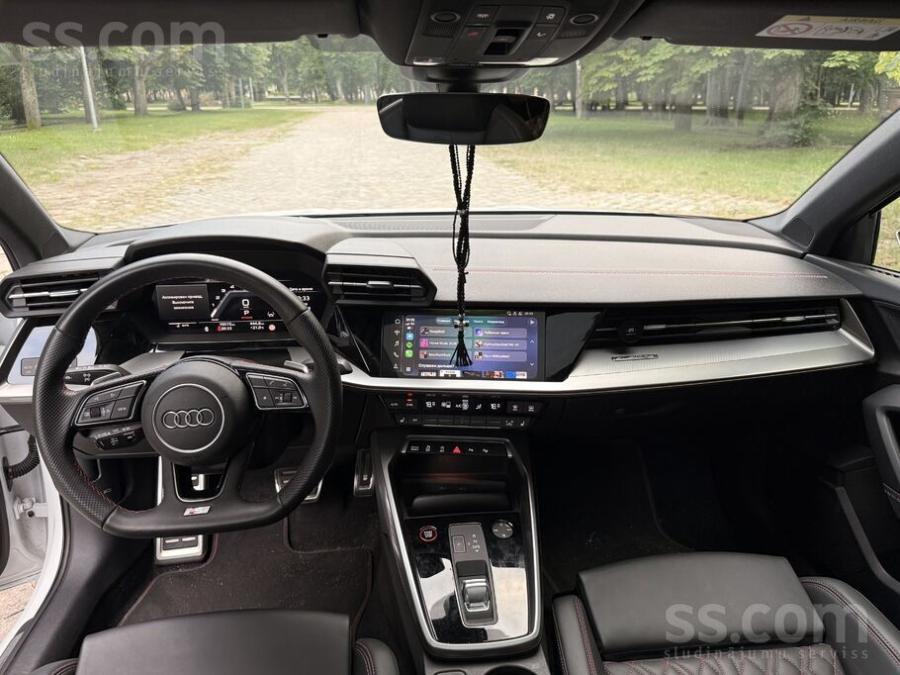 White Audi S3 2024 in Liepaja, with an engine capacity of 2.00 L and mileage of 19 thousand km for 56900 €, photo 7 on AUTOMOTO.COM.LV