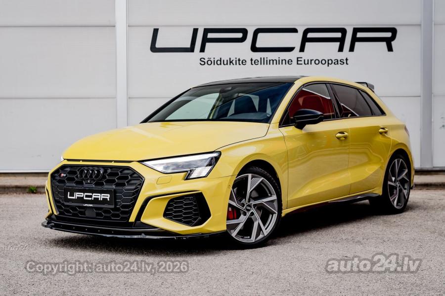 Yellow Audi S3 2021 in Parnu, with an engine capacity of 2.00 L and mileage of 65 thousand km for 30990 €, photo 1 on AUTOMOTO.COM.LV