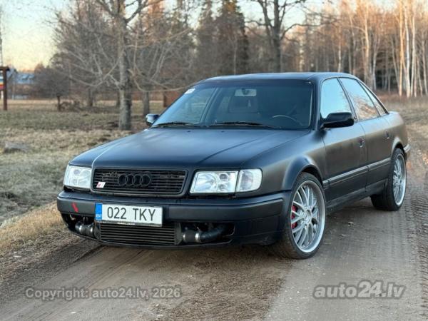 Black Audi S4 1992 in Tallinn, with an engine capacity of 2.23 L and mileage of 220 thousand km for 11999 €, photo 1 on AUTOMOTO.COM.LV