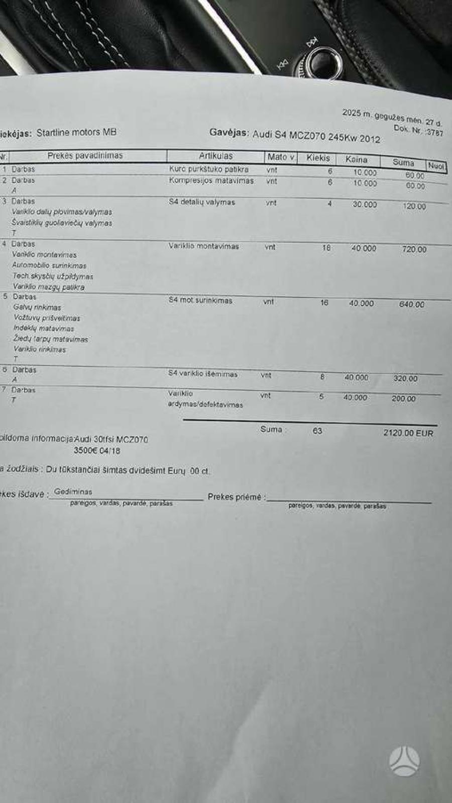 Melns Audi S4 2013 Ukmergė, ar dzinēja tilpumu 3.00 L un nobraukumu 184 tūkst. km par 9800 €, foto 16 vietnē AUTOMOTO.COM.LV