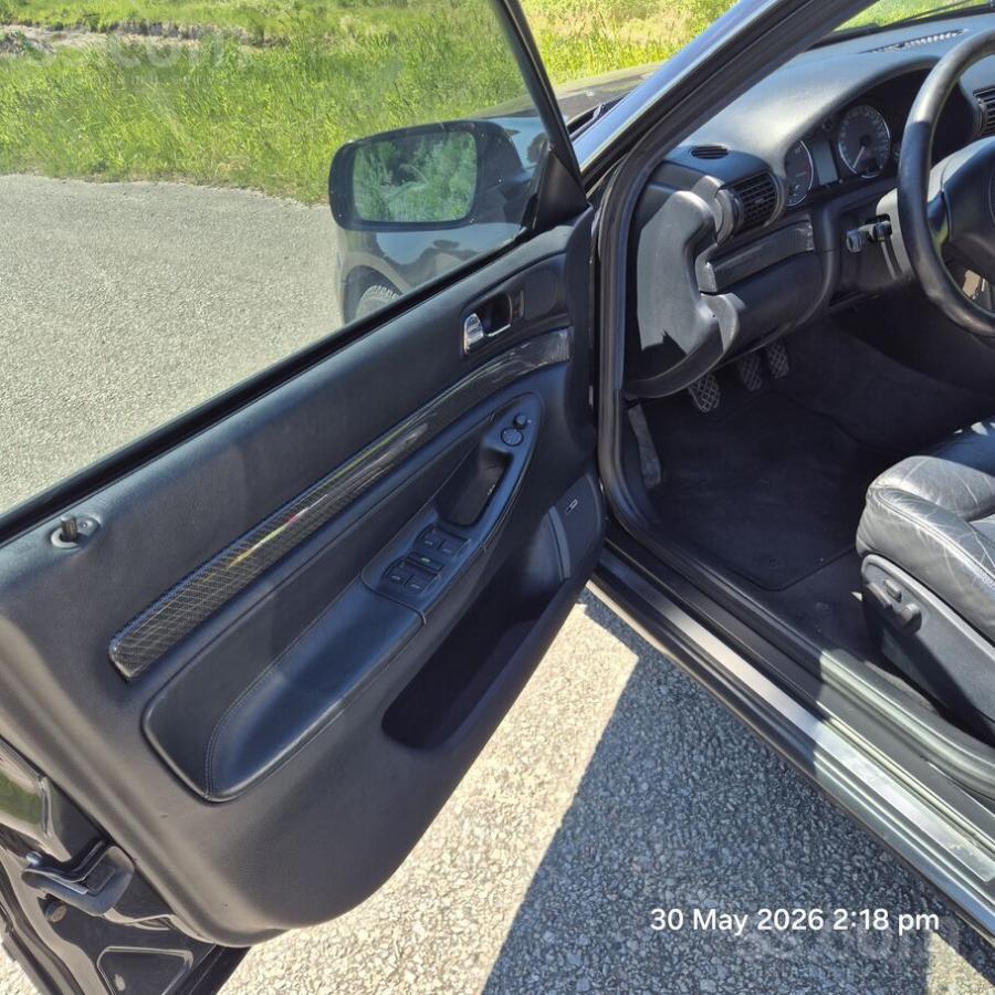 Melns Audi S4 1999 Rīga, ar dzinēja tilpumu 2.70 L un nobraukumu 275 tūkst. km par 8900 €, foto 7 vietnē AUTOMOTO.COM.LV