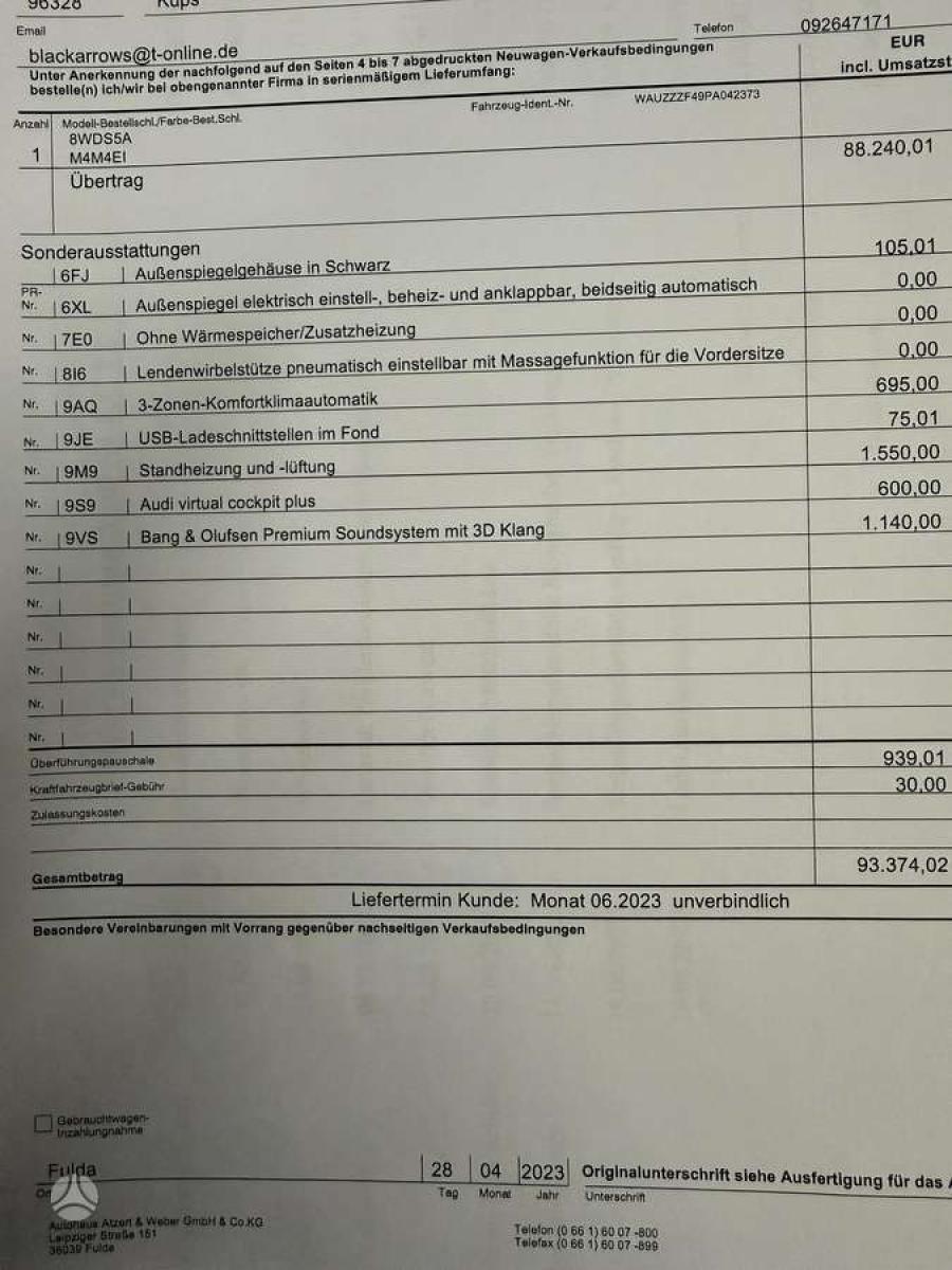 Зеленый Ауди С4 2023 в Биржай, объемом двигателя 3.00 л и пробегом 50 тыс. км за 20000 €, фото 29 на AUTOMOTO.COM.LV