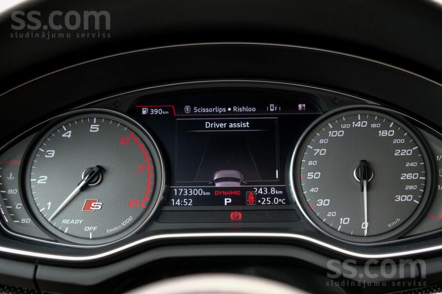 Grey Audi S4 2017 in Cesis, with an engine capacity of 3.00 L and mileage of 173 thousand km for 26990 €, photo 24 on AUTOMOTO.COM.LV