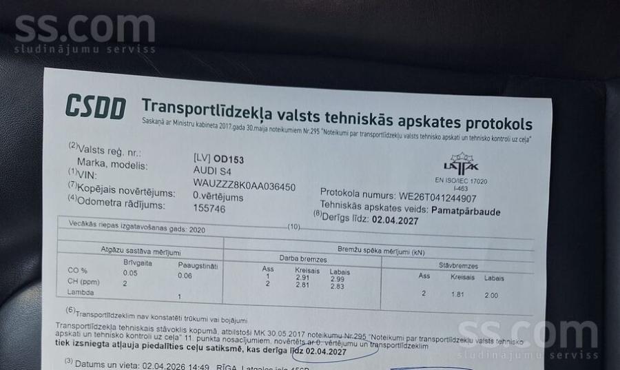 Audi S4 2009 Rīga, ar dzinēja tilpumu 3.00 L un nobraukumu 156 tūkst. km par 8900 €, foto 18 vietnē AUTOMOTO.COM.LV