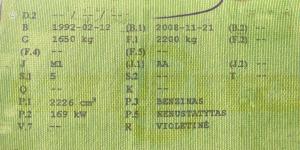 Фиолетовый Ауди С4 1992 в Паневежис, объемом двигателя 2.20 л и пробегом 1 тыс. км за 1550 €, фото 18 на AUTOMOTO.COM.LV