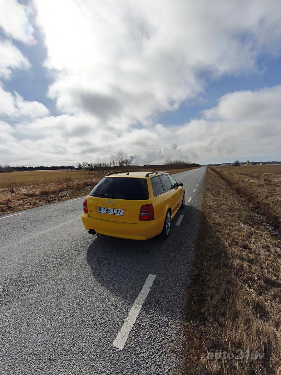 Yellow Audi S4 1999 in Parnu, with an engine capacity of 2.70 L and mileage of 390 thousand km for 8650 €, photo 18 on AUTOMOTO.COM.LV