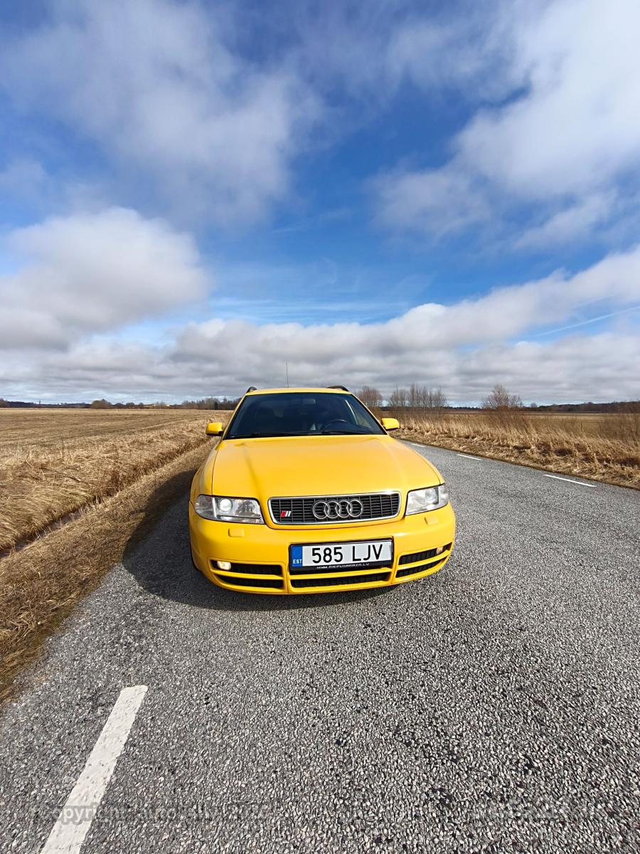 Yellow Audi S4 1999 in Parnu, with an engine capacity of 2.70 L and mileage of 390 thousand km for 8650 €, photo 23 on AUTOMOTO.COM.LV