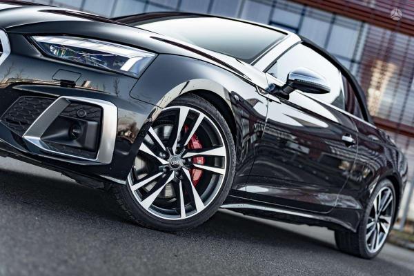 Black Audi S5 2024 in Klaipeda, with an engine capacity of 3.00 L and mileage of 3 thousand km for 39999 €, photo 1 on AUTOMOTO.COM.LV