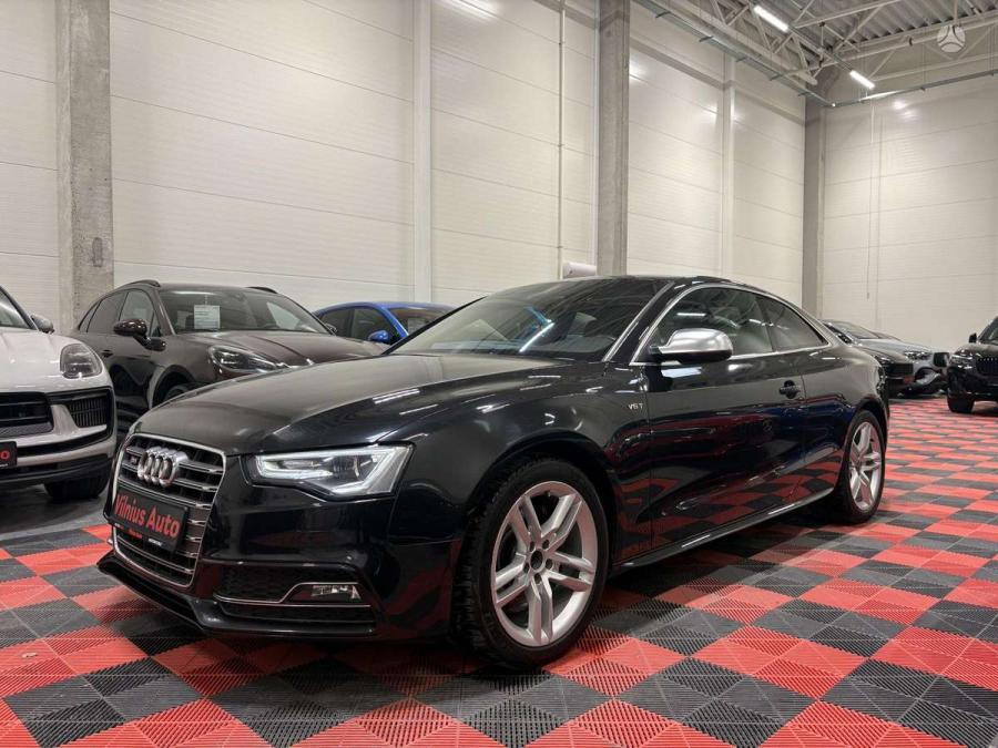 Melns Audi S5 2014 Viļņa, ar dzinēja tilpumu 3.00 L un nobraukumu 130 tūkst. km par 14490 €, foto 1 vietnē AUTOMOTO.COM.LV