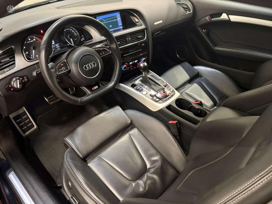 Melns Audi S5 2014 Viļņa, ar dzinēja tilpumu 3.00 L un nobraukumu 130 tūkst. km par 14490 €, foto 12 vietnē AUTOMOTO.COM.LV