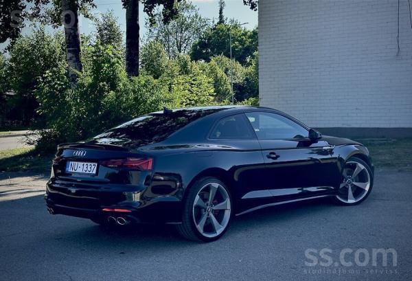 Black Audi S5 2020 in Riga, with an engine capacity of 3.00 L and mileage of 109 thousand km for 31900 €, photo 5 on AUTOMOTO.COM.LV