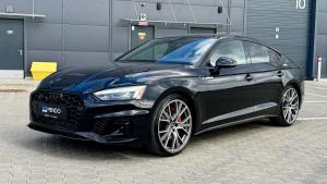Black Audi S5 2022 in Vilnius, with an engine capacity of 3.00 L and mileage of 61 thousand km for 35890 €, photo  on AUTOMOTO.COM.LV