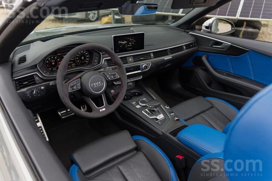 Pelēks Audi S5 2019 Rīga, ar dzinēja tilpumu 3.00 L un nobraukumu 39 tūkst. km par 34990 €, foto 10 vietnē AUTOMOTO.COM.LV
