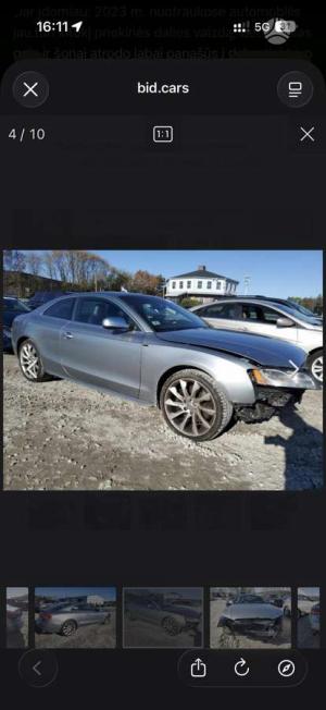 Pelēks Audi S5 2010 Klaipėda, ar dzinēja tilpumu 4.16 L un nobraukumu 145 tūkst. km par 11000 €, foto 16 vietnē AUTOMOTO.COM.LV