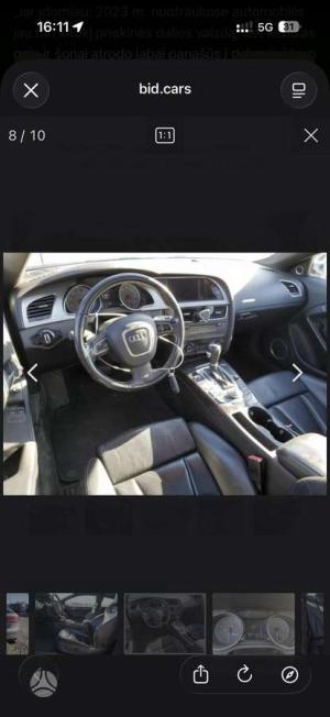 Pelēks Audi S5 2010 Klaipėda, ar dzinēja tilpumu 4.16 L un nobraukumu 145 tūkst. km par 11000 €, foto 17 vietnē AUTOMOTO.COM.LV