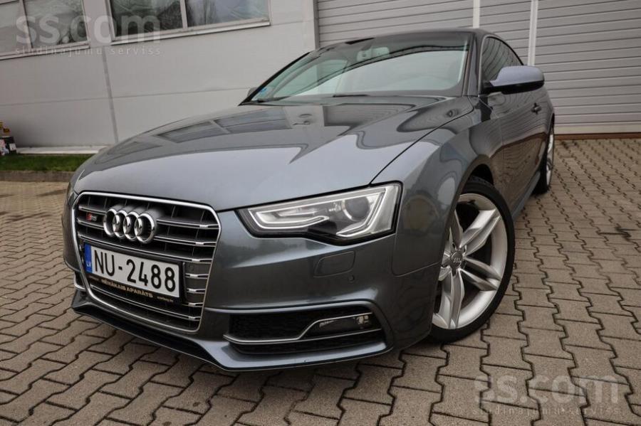 Grey Audi S5 2012 in Riga, with an engine capacity of 3.00 L and mileage of 0 thousand km for 12495 €, photo 2 on AUTOMOTO.COM.LV