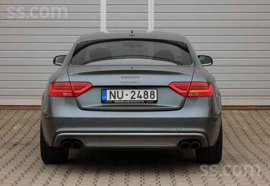 Grey Audi S5 2012 in Riga, with an engine capacity of 3.00 L and mileage of 0 thousand km for 12495 €, photo 8 on AUTOMOTO.COM.LV
