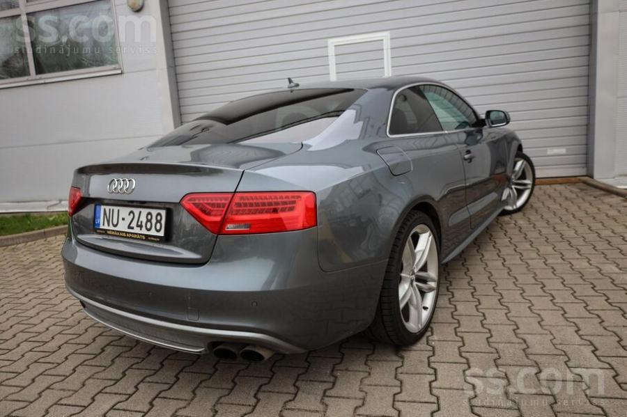 Grey Audi S5 2012 in Riga, with an engine capacity of 3.00 L and mileage of 0 thousand km for 12495 €, photo 11 on AUTOMOTO.COM.LV