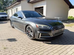 Grey Audi S5 2018 in Vilnius, with an engine capacity of 3.00 L and mileage of 221 thousand km for 13950 €, photo  on AUTOMOTO.COM.LV