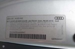 Grey Audi S5 2018 in Vilnius, with an engine capacity of 3.00 L and mileage of 305 thousand km for 11700 €, photo 22 on AUTOMOTO.COM.LV