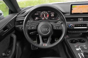 Grey Audi S5 2018 in Vilnius, with an engine capacity of 3.00 L and mileage of 144 thousand km for 23850 €, photo 22 on AUTOMOTO.COM.LV