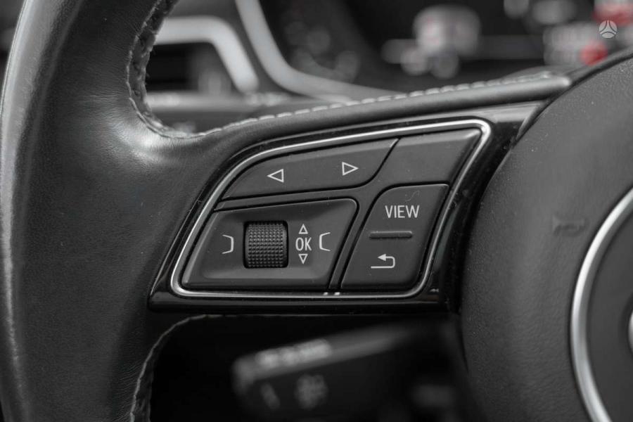 Grey Audi S5 2018 in Vilnius, with an engine capacity of 3.00 L and mileage of 144 thousand km for 23850 €, photo 23 on AUTOMOTO.COM.LV