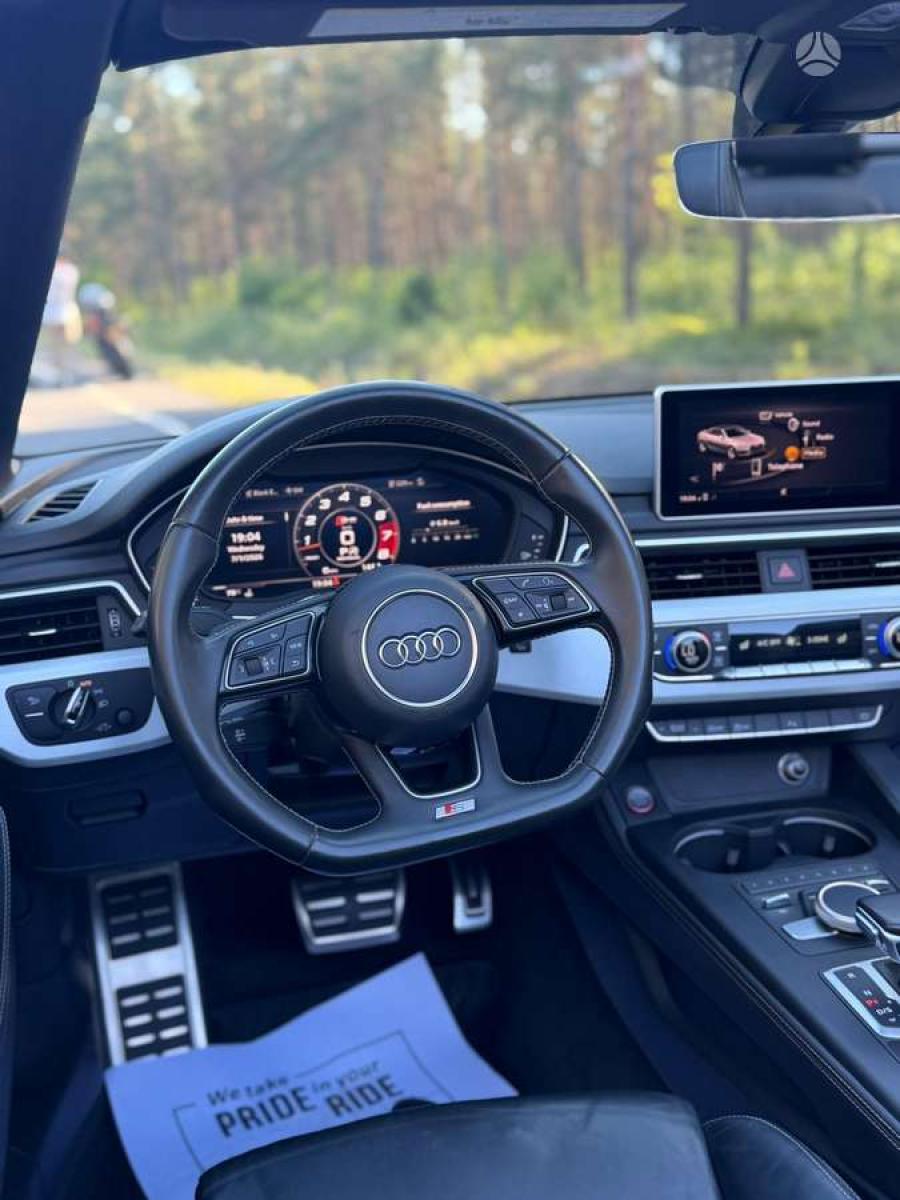White Audi S5 2018 in Kazlu Ruda, with an engine capacity of 3.00 L and mileage of 105 thousand km for 23500 €, photo 17 on AUTOMOTO.COM.LV