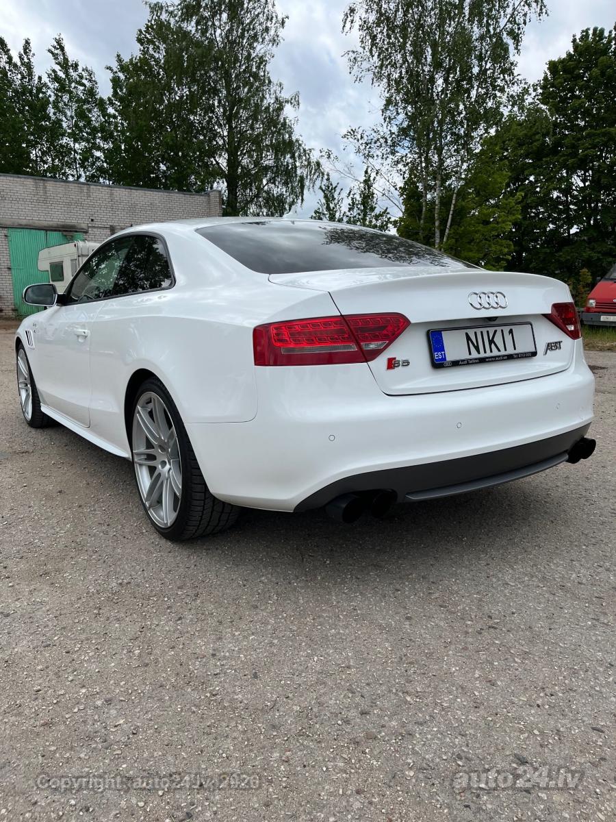 White Audi S5 2010 in Tallinn, with an engine capacity of 4.20 L and mileage of 145 thousand km for 14900 €, photo 8 on AUTOMOTO.COM.LV