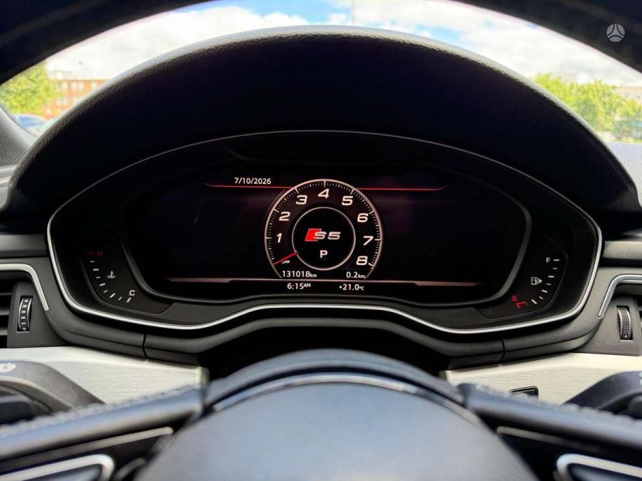 White Audi S5 2019 in Klaipeda, with an engine capacity of 3.00 L and mileage of 131 thousand km for 16900 €, photo 9 on AUTOMOTO.COM.LV
