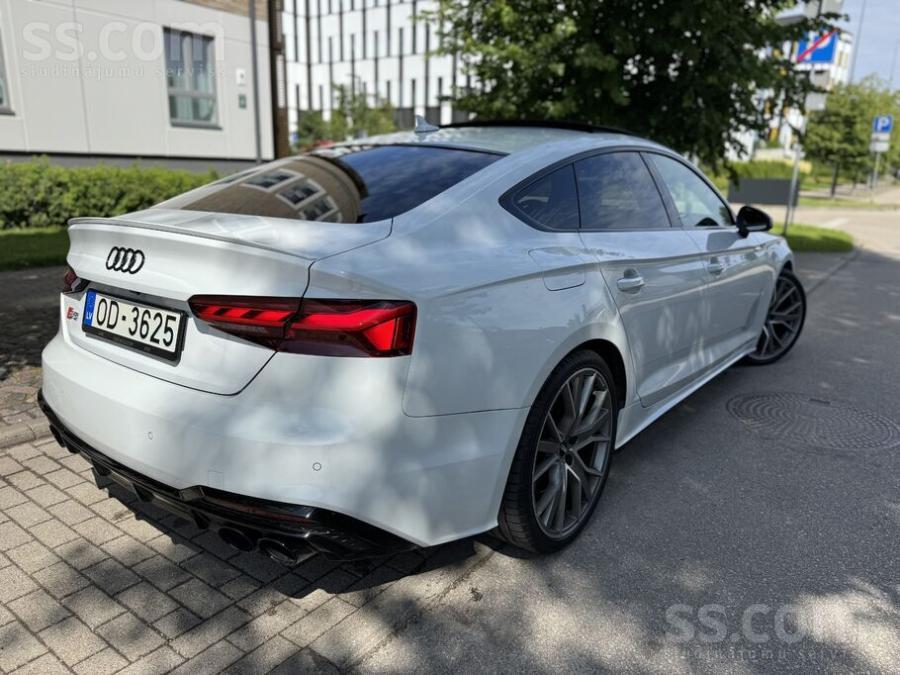 White Audi S5 2020 in Riga, with an engine capacity of 3.00 L and mileage of 79 thousand km for 37999 €, photo 4 on AUTOMOTO.COM.LV