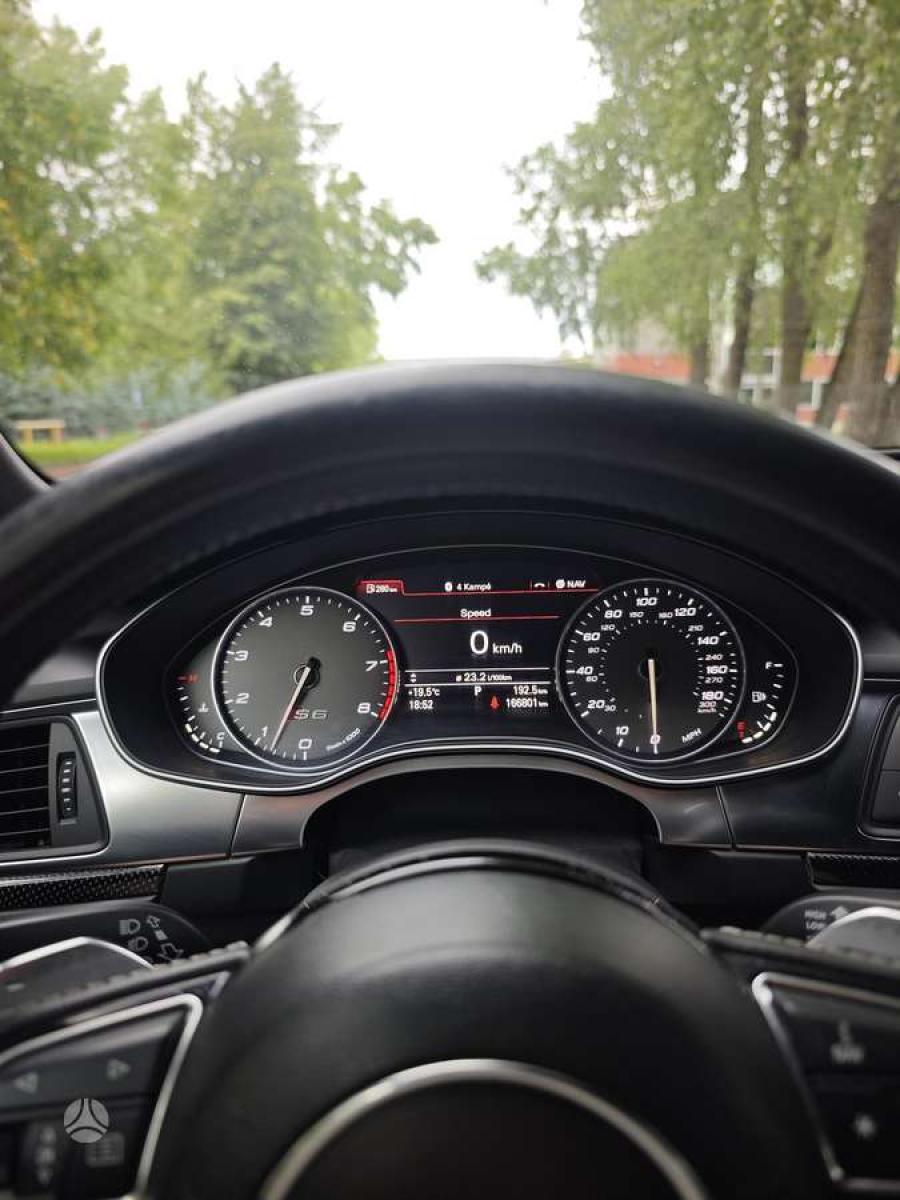 Black Audi S6 2013 in Klaipeda, with an engine capacity of 3.99 L and mileage of 167 thousand km for 23500 €, photo 9 on AUTOMOTO.COM.LV