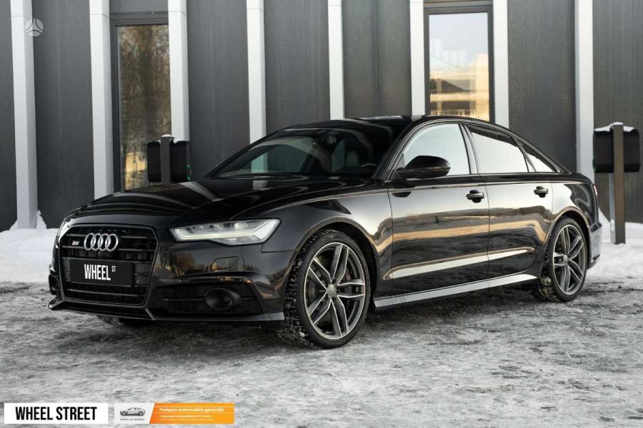 Black Audi S6 2016 in Vilnius, with an engine capacity of 3.99 L and mileage of 104 thousand km for 27500 €, photo 1 on AUTOMOTO.COM.LV