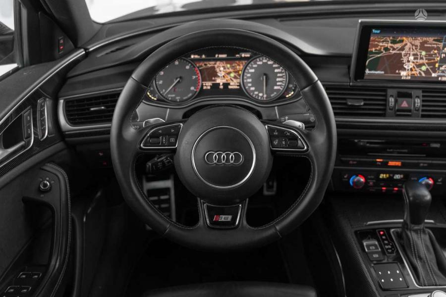 Black Audi S6 2016 in Vilnius, with an engine capacity of 3.99 L and mileage of 104 thousand km for 27500 €, photo 22 on AUTOMOTO.COM.LV