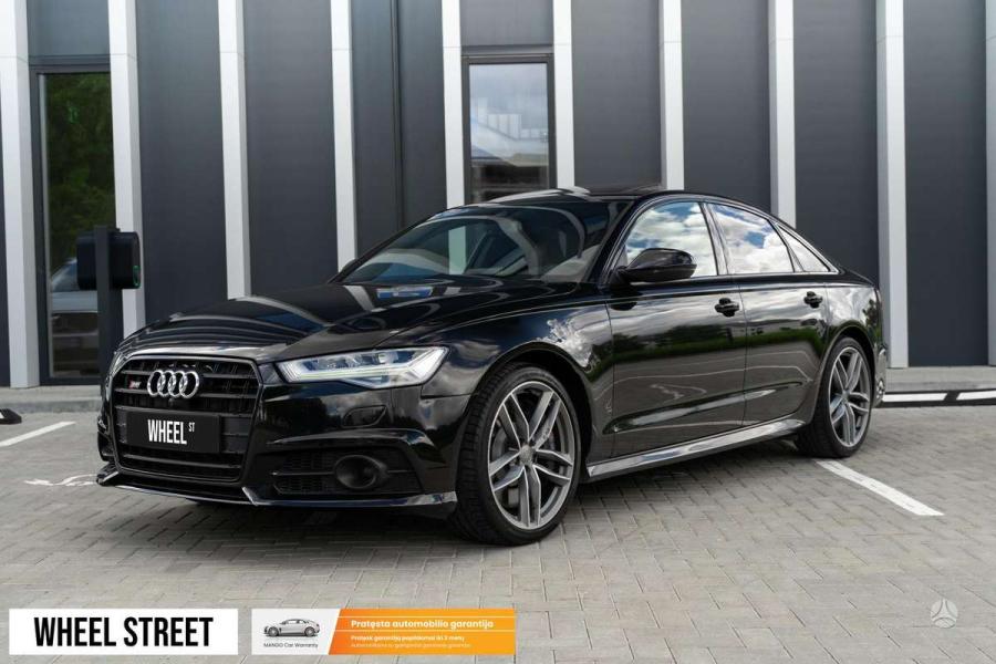 Black Audi S6 2016 in Vilnius, with an engine capacity of 3.99 L and mileage of 104 thousand km for 26490 €, photo 1 on AUTOMOTO.COM.LV
