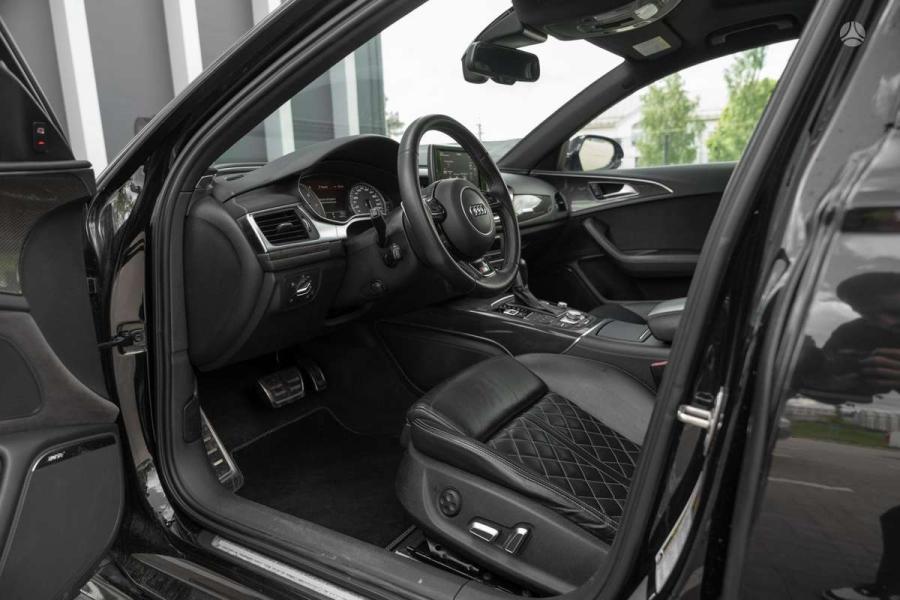 Black Audi S6 2016 in Vilnius, with an engine capacity of 3.99 L and mileage of 104 thousand km for 26490 €, photo 14 on AUTOMOTO.COM.LV