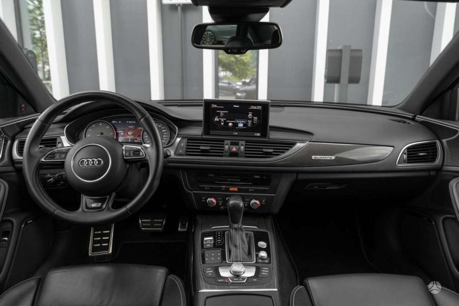 Black Audi S6 2016 in Vilnius, with an engine capacity of 3.99 L and mileage of 104 thousand km for 26490 €, photo 16 on AUTOMOTO.COM.LV
