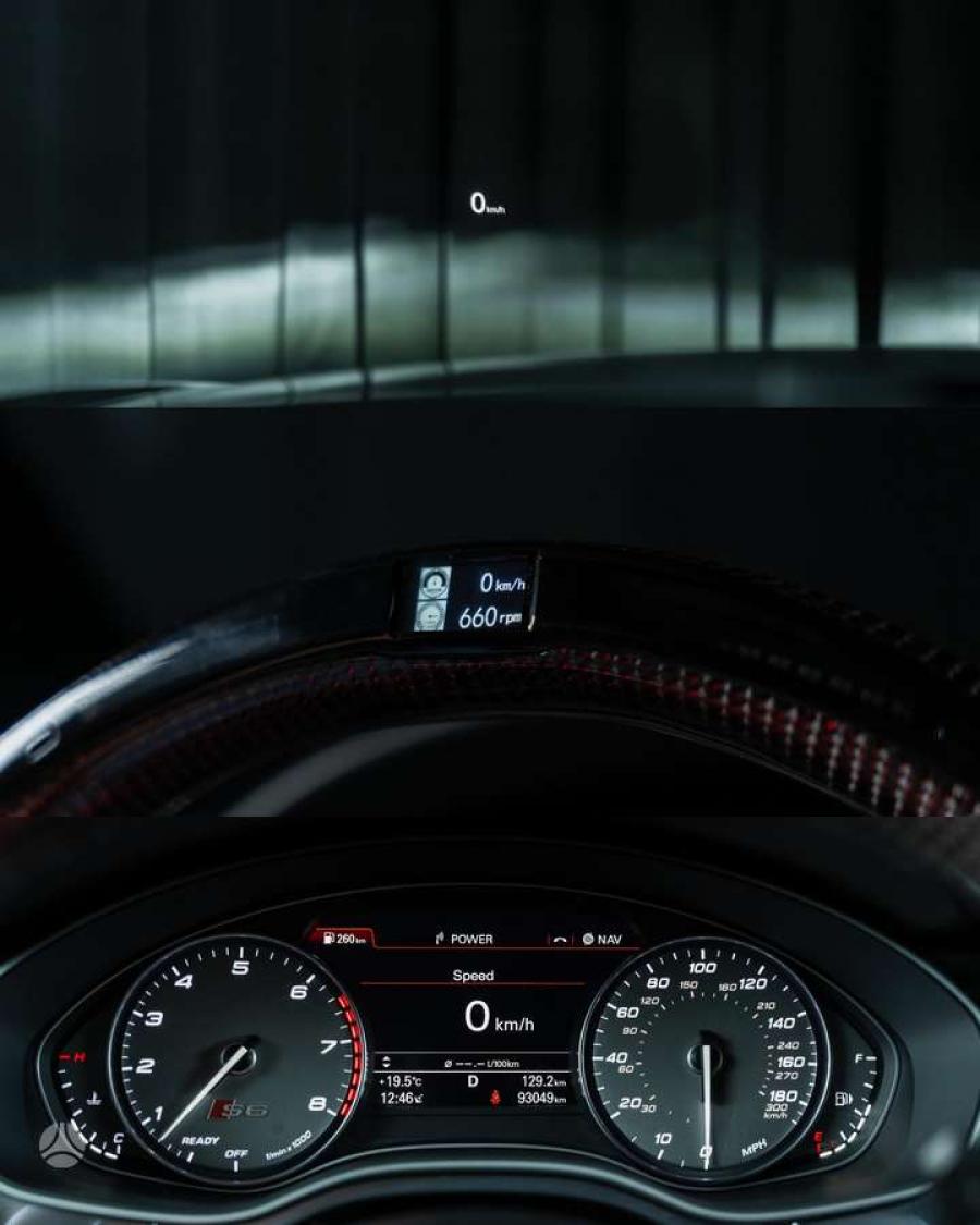 Black Audi S6 2018 in Vilnius, with an engine capacity of 3.99 L and mileage of 93 thousand km for 31500 €, photo 23 on AUTOMOTO.COM.LV