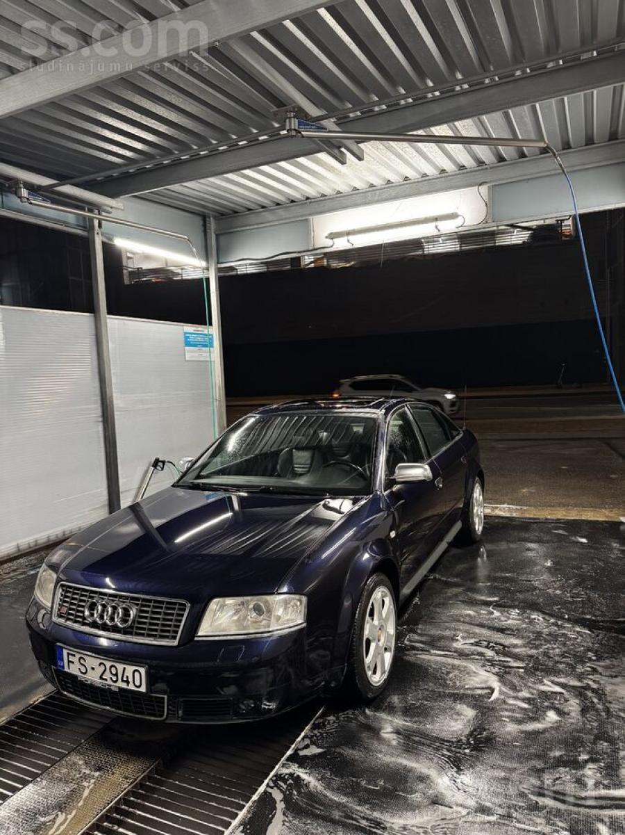 Blue Audi S6 2000 in Riga, with an engine capacity of 4.20 L and mileage of 341 thousand km for 5300 €, photo 3 on AUTOMOTO.COM.LV